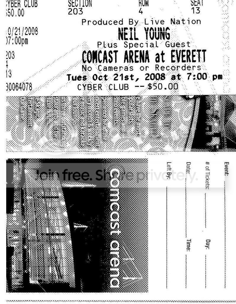 Neil Young concert Oct 21st in Everett Events center | Audiokarma Home ...